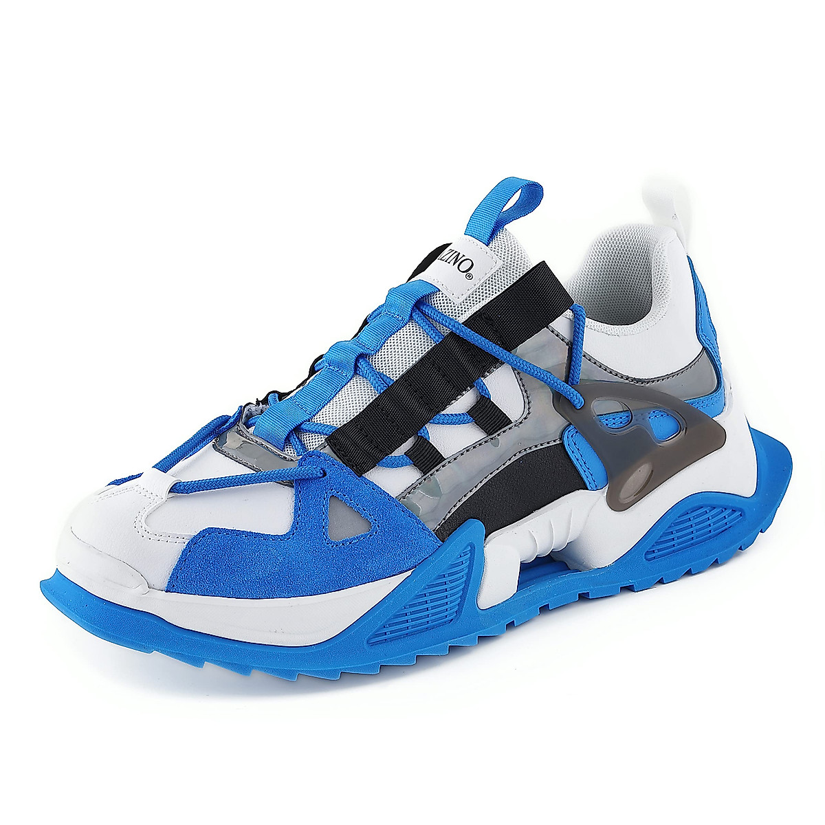 Mazino Zenon Fashion Sneakers for Men - Men's Athleisure Casual Shoes - Blue/White/Black, Size 8.5