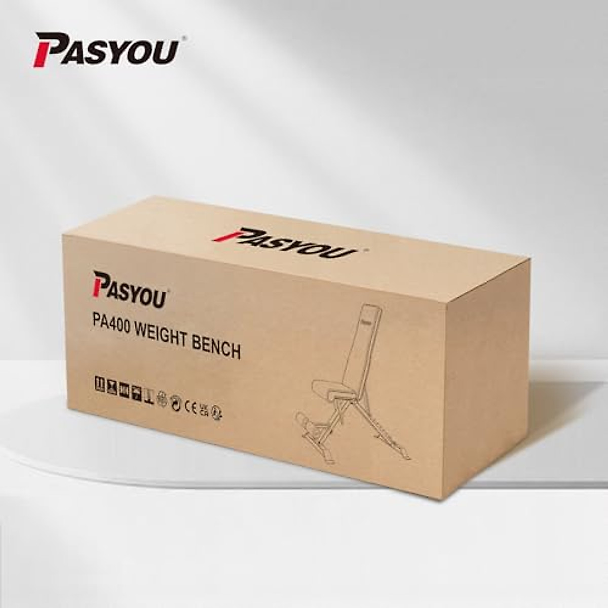 PASYOU Adjustable Weight Bench Press (9x4x3 Positions), Foldable Workout Bench, 700 Pounds Load Flat Incline Decline Strength Training Benches, Sit Up Exercise Equipment