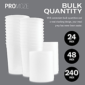 Plastic Deli Food Storage Containers With Leak-Proof Lids (24 Pack, 32 Oz) | Microwaveable Airtight Container For Soups, Snacks, Meal Prep, Salad, Ice Cream | BPA-Free Kitchen & Restaurant Supplies