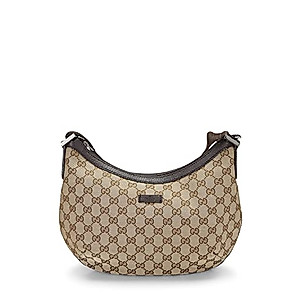 Gucci, Pre-Loved Brown Original GG Canvas Web Round Messenger Large, Brown