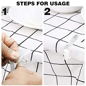 48 Pcs Table Cloth Holder Clips Plastic Tablecloth Clips for Outdoor Picnic Tables, Clear Picnic Table Clips for Tablecloth, Table Skirt Clip Table Cover Clips to Hold Down Tablecloth for Party Events