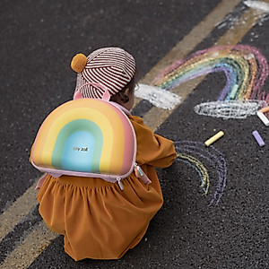 Zoy zoii Kids Backpack, Elegant and Cute Toddler Backpack for Little Girls 2-5, Children Preschool Backpack Mini Travel bag-Dream Series Rainbow