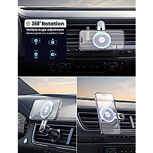 Lamicall Car Phone Mount & Mag Safe Phone Ring Holder -Bundle