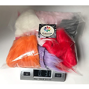 Bianna Creations 3oz Mixed Random Colors Craft Faux Fur Scrap Bag, Remnant Pieces Scrappy Artificial Fake for DIY Crafting Project, Gnome Beard Material, Small Pieces