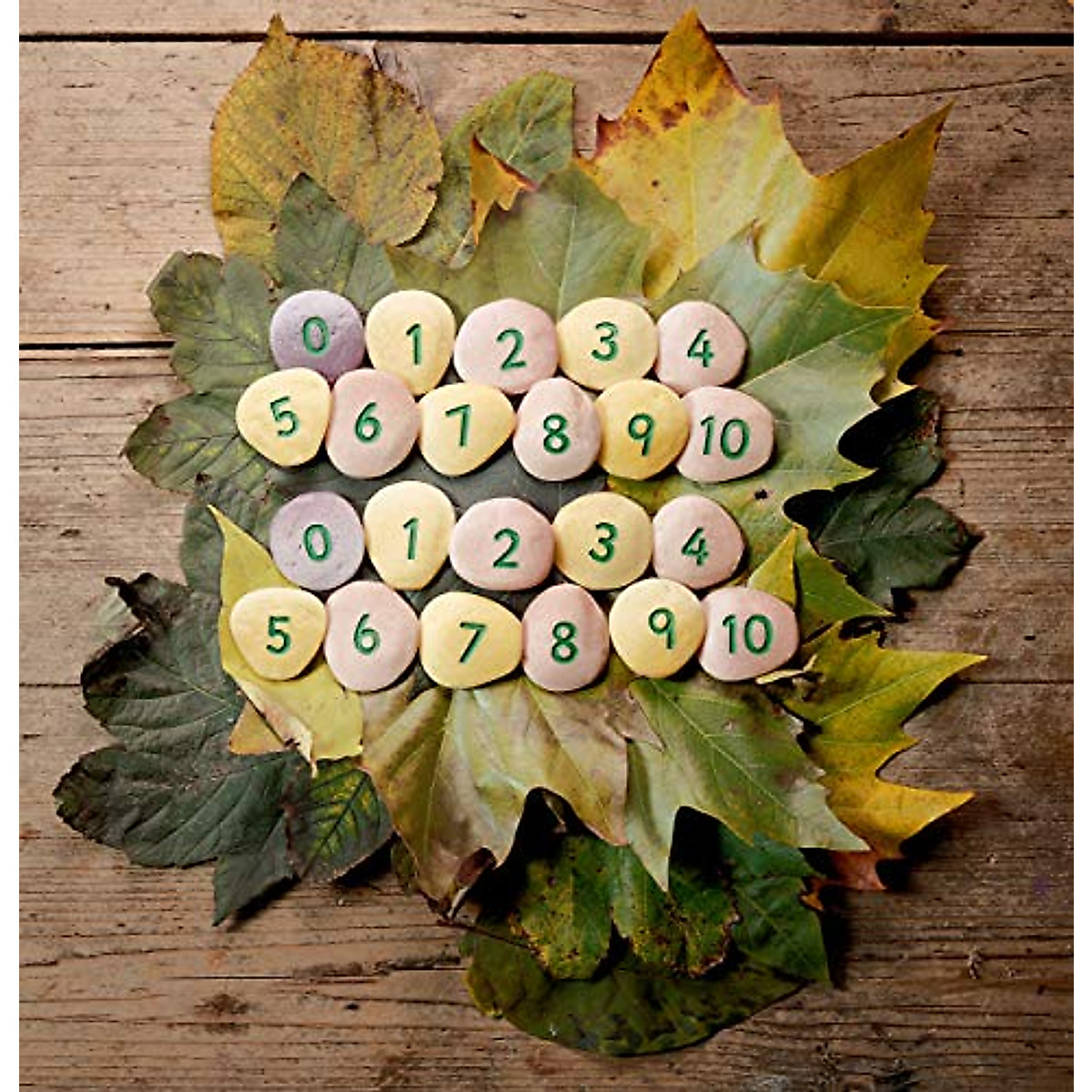 Yellow Door YD-11 Number Pebbles, Kindergarten Grade to 3 Grade, 5" H, 3" L, 3" W