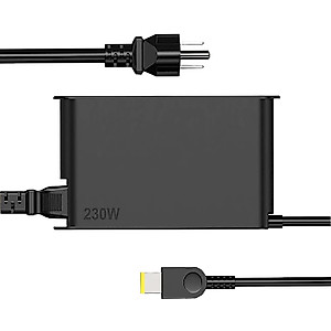 230W AC Adapter Fit for Lenovo Legion Y7000 Y7000P R7000p Y9000K Y900 Y910 G510 Lenovo ThinkPad P50 P51 P51S P52 P53 P70 IdeaPad Y700 Y700-15 Y700-17 Slim Tip 20V 11.5A Laptop Power Supply Charger