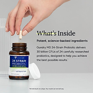 Gundry MD® 24 Strain Probiotic with 30 Billion CFUs, 30 Count