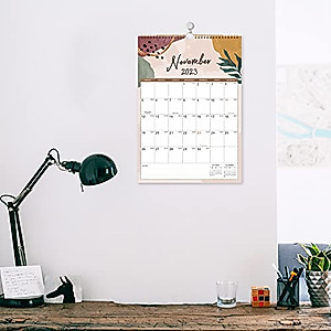 Calendar 2023-2024 - Aug. 2023 - Dec. 2024, 2023-2024 wall calendar with 18 Months, 17" x 12", Twin-Wire Binding + Hanging Hook + Large Blocks with Julian Dates, 2023-2024 Calendar for Organizing - Colorful Lump