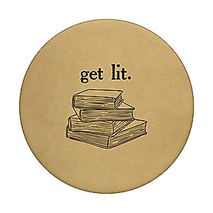 Get Lit Reading Book Nerd Funny Literature English Teacher PopSockets PopGrip: Swappable Grip for Phones & Tablets