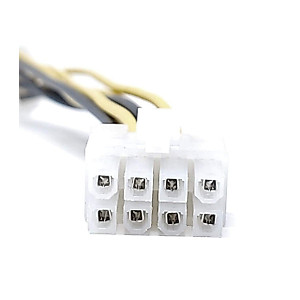 MICRO CONNECTORS 8in EPS 8-Pin Male to 8-Pin Female Power Extension Cable (F04-EPS8)
