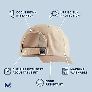 MISSION Cooling Performance Hat, Sand - Unisex Baseball Cap for Men & Women - Lightweight & Adjustable - Cools Up to 2 Hours - UPF 50 Sun Protection - Machine Washable