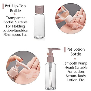 Travel Bottles for Toiletries Containers,8pcs Leak Proof Squeezable Refillable Travel Accessories Conditioner Bottles for Airplane Travel Essentials Vacation Cruise Accessories