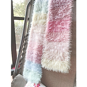 50G Imitation Plush Mink Cashmere Yarn Candy Color Soft Dyed Hand Knitting Cotton Blend Yarn for DIY Sweater Doll Supplies (Color : Light Purple)