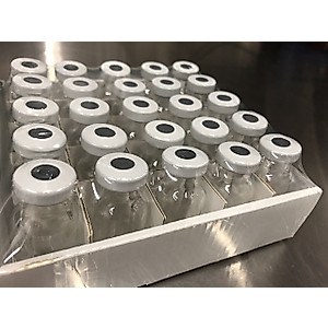 25pk 10ml Sterile Clear Injection Vial White Aluminum Seals Empty Vials for Dilution and Mixing No Water!!!.