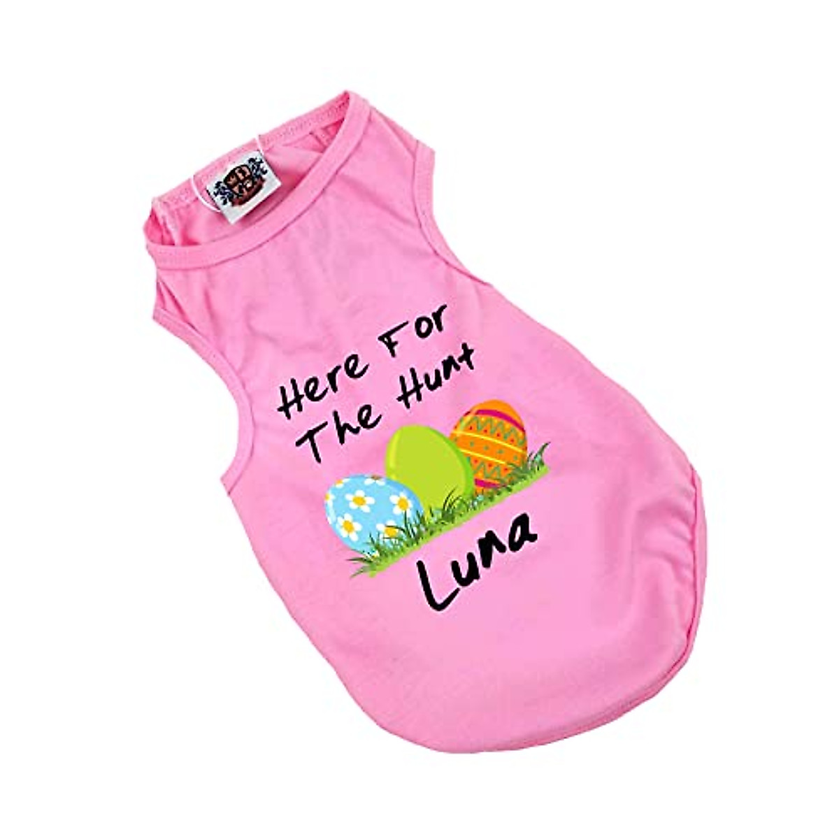 Here for The Hunt Easter Dog Shirt, Easter Egg Hunt Bunny Dog Shirt, Easter Shirt for Dogs, Easter Shirt for Dogs, Clothes for Pets (M 10-15 lbs)