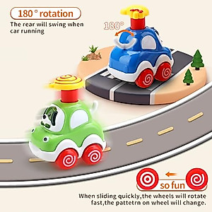 Amy&Benton Baby Toy Cars Toddler Toy Cars for 1 2 Year Old Cartoon Wind up Cars Press and Go Cars Push Go Cars for Toddlers 1-3 1st Birthday Gifts First Birthday Gift Toys Age 1 2 Year Old Baby Boys