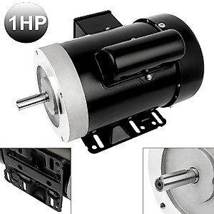 1 HP Electric Motor General Purpose Single Phase Motor 3450 RPM 115/230V 11.2/5.6A 56C Frame TEFC CW/CCW