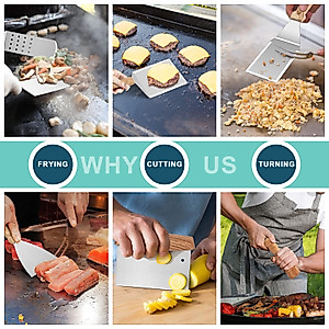 HaSteeL 20Pcs Griddle Accessories, Complete Stainless Steel Griddle Spatula Kit, Perfect for Outdoor Teppanyaki Flat Top Grilling Cooking Camping, Heavy Duty Melting Dome, Metal Spatulas, Burger Press