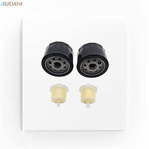 JIUDANI Oil Filter with Fuel Filter Kit Replacement for Toro 120-4276 127-9222 ZS SW SS MX SWX HD Timecutter Riding Mower - Includes 2 Oil Filters 136-7848 and 2 Fuel Filters 133-1563