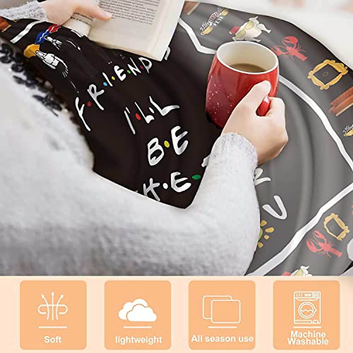 Friends Blanket Show Gifts to Friends Throw Blanket Ultra-Soft Micro Fleece Blanket The Office Blanket Fleece Bed Blankets All Season for Couch