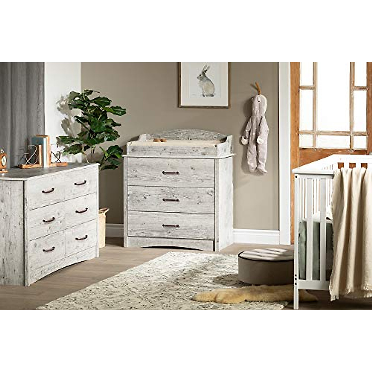 South Shore Helson 6-Drawer Double Dresser, 19.5x53.5x31.25 Inch (Pack of 1), Seaside Pine