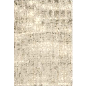 SAFAVIEH Natural Fiber Collection Area Rug - 8' x 10', Ivory, Handmade Farmhouse Jute, Ideal for High Traffic Areas in Living Room, Bedroom (NF730A)