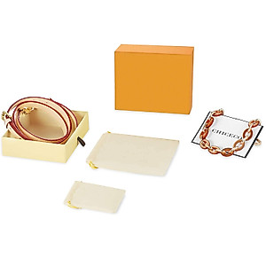 CHICECO Vachetta Leather Replacement Strap Set for Pochette Accessoires Little Pouch Speedy Nano Noe, Handbag Decoration Chain, Bag Accessories Charms (Beige)