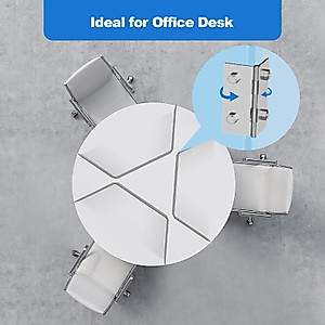 Desk Shields for Classroom - Clear Acrylic Plexiglass Barrier for Counter, Trifold Sneeze Guard for Desk, Restaurant, Table, Classroom, Teacher, Student