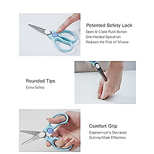 Simba Premium Portable Safety Food Scissors (Blue)