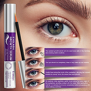 LOTIYI Lash Serum - 6ml Eyelash Growth Serum for Natural Lashes & Extensions & Eyebrows, Thicker, Fuller & Longer Looking Eyelashes Lash Enhancing Serum, Vegan & Cruelty-Free