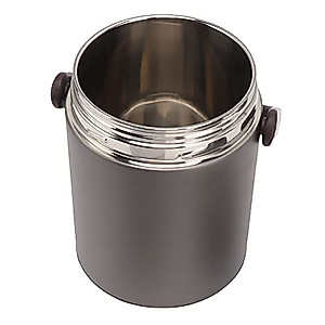 Zerodis Insulated Food Container, 304 Stainless Steel Insulation Vacuum Food Jar High Density Design Vacuum Food Jar 2l Dark Gray Durable Insulated Food Container