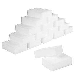 CertBuy 50 Pack Extra Thick Magic Sponge Eraser Cleaning Melamine Foam Eraser Sponge Magic Cleaning Pads for Kitchen, Bathroom, Furniture, Leather, Car Cleaning Tool - 100x70x30mm