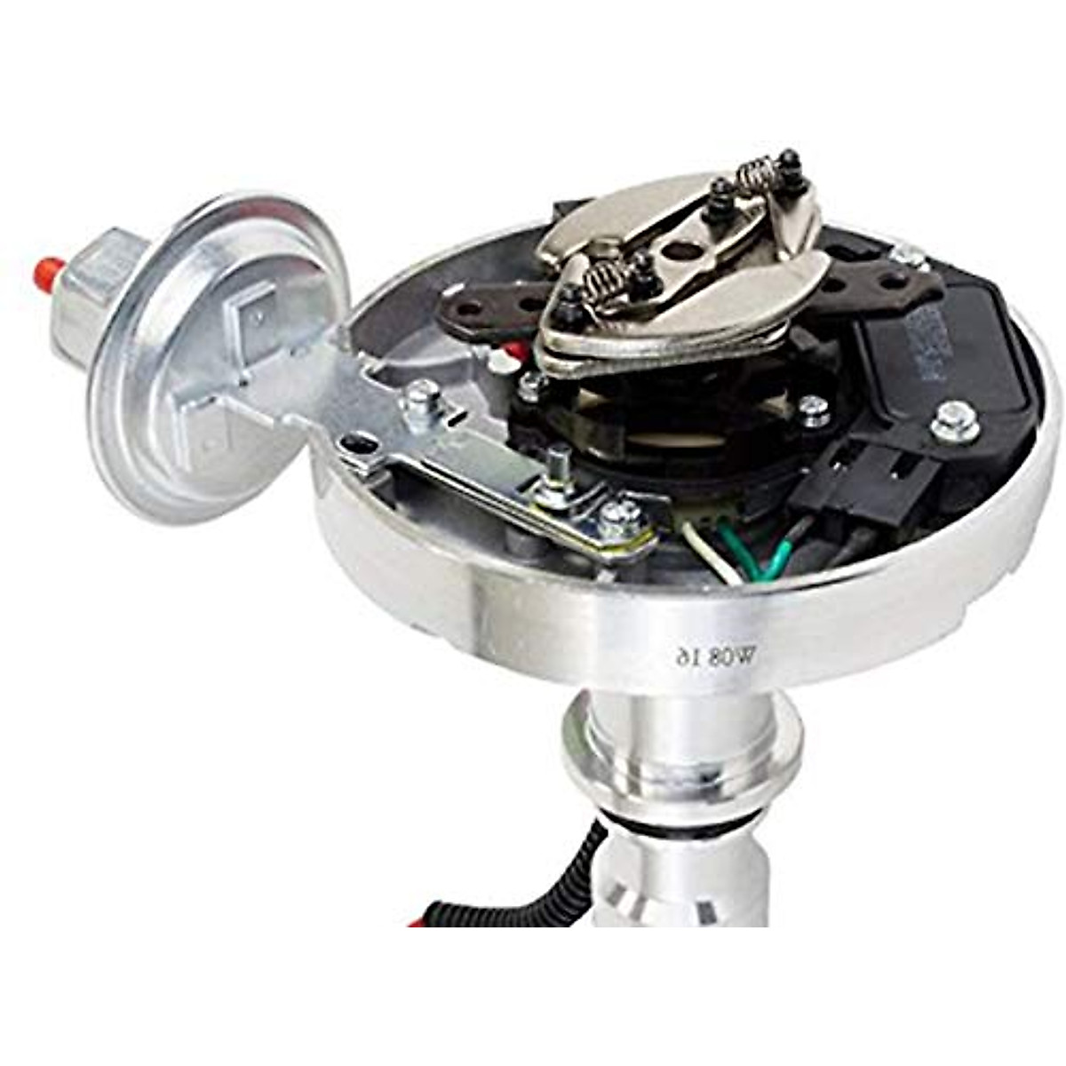 A-Team Performance - HEI Complete Distributor 65K Coil - Compatible with Ford F100 F150 F250 E100 E150 Straight 6 Cylinders 240 300 One Wire Installation Red Cap