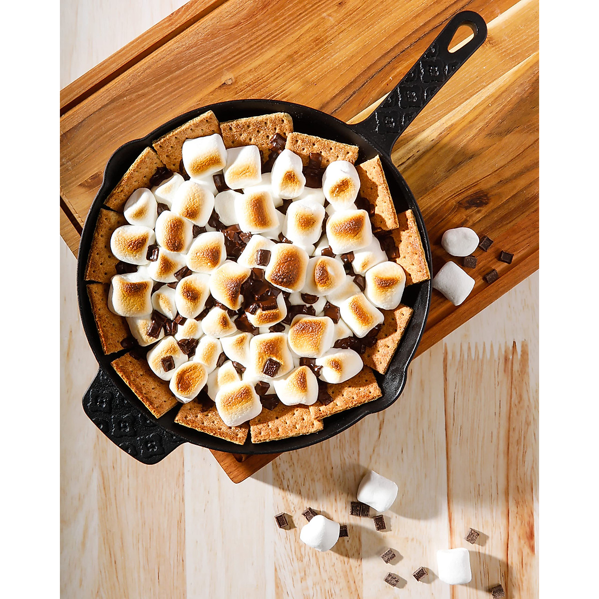 Spice by Tia Mowry Savory Saffron 2-Piece (8" & 10") Pre-Seasoned Cast Iron Skillet Set