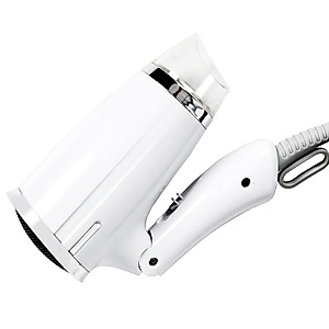 Travel Hair Dryer Folding Hair Blow Dryer Compact Travel Blow Dryer Portabel Small Hair Dryer 3 Heat Settings Lightweight Mini 8x7inch Low Noise (White)