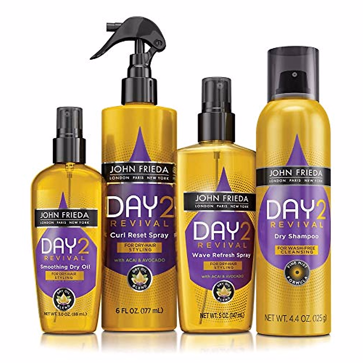 John Frieda Day 2 Revival Wave Refresh Spray, Texturizing Dry Hair Spray, for Wavy Hair, 5 Ounces