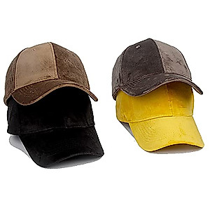 Women's Winter Fall Classic Style Velvet Baseball Cap 6 Panel Fashionable Adjustable Sports Hat for Women