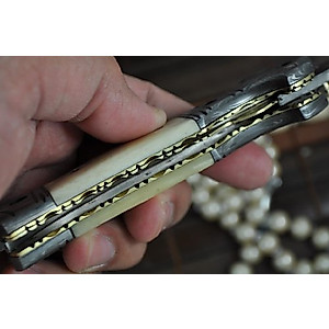 Perkin - Handmade Damascus Hunting Knife - Beautiful Folding Knife