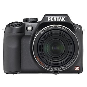 Pentax X70 12MP CCD Digital Camera with 24x Optical Triple Shake Reduction Zoom and 2.7 inch LCD