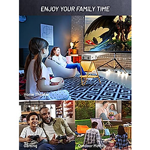 CLOKOWE Mini WiFi Projector for iPhone, HD Movie Projector with Synchronize Smartphone Screen, Native 1080P Portable Projector Include 100" Screen, Compatible with iOS/Android/TV Stick, and HDMI/USB