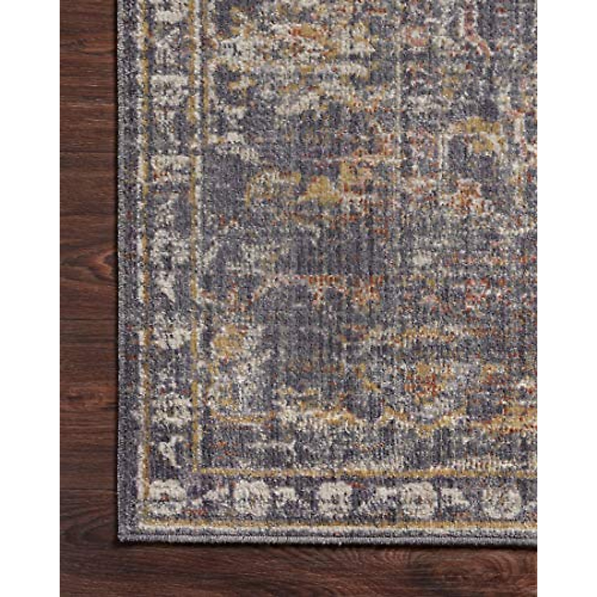 Loloi Chris Loves Julia x Rosemarie ROE-04 Graphite/Multi Oriental Area Rug 7'-9" x 7'-9" Round