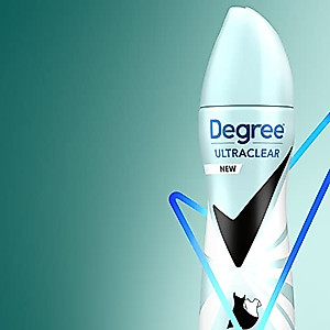 Degree Ultra Clear Antiperspirant Deodorant Dry Spray Anti White Marks and Yellow Stains Black+White Deodorant for Women 3.8 Ounce (Pack of 3)