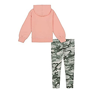 Under Armour Girls Hoodie Set, Bottoms & Lightweight Relaxed Fit Clothing Set, Pink Fizz Camo, 2T US