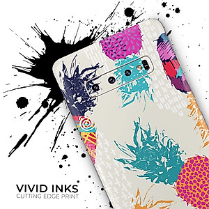 DesignSkinz Retro Summer Pineapple v2 Protective Vinyl Decal Wrap Skin Cover Compatible with The Samsung Galaxy S20 (Screen Trim & Back Glass Skin)
