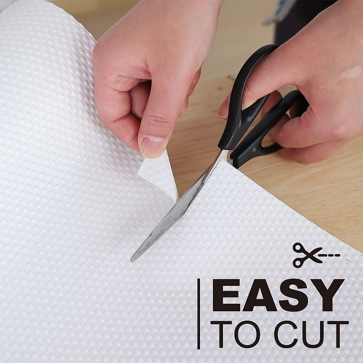 Moretoes Cabinet Liner, Non Adhesive Drawer Liner 17 Inch x 35 Feet, Non Slip Oil-Proof Shelf Liner for Kitchen Cabinets Pantry Under Sink Cupboard Closet Organizer (White)