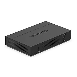 NETGEAR PoE Switch 5 Port Gigabit Ethernet Unmanaged Network Switch (GS305PP) - with 4 x PoE+ @ 83W, Desktop or Wall Mount