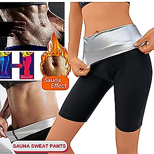 SNKSDGM Wome's Sauna Sweat Pants Shapewear Shorts Leggings Workout Weight Loss Lower Body Shaper Exercise Fitness Sweatsuit
