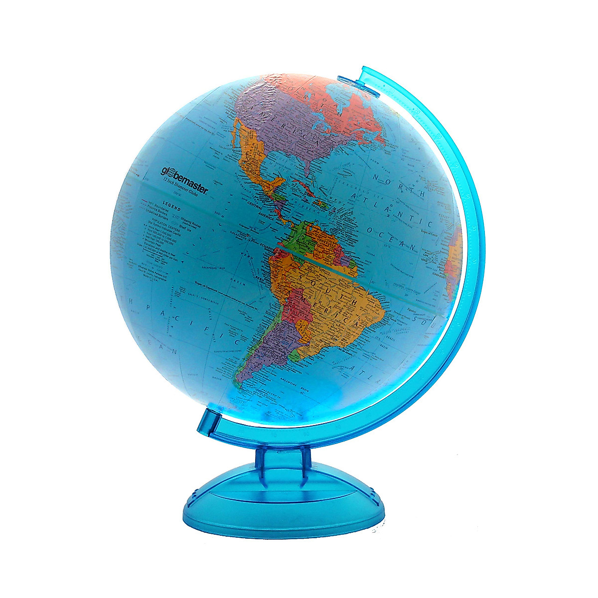 Blue Ocean World Globe By Globemaster, Desktop, English (12"/30 Centimeter Diameter)