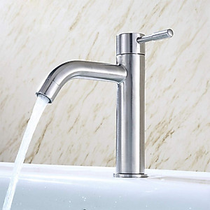 Vanity Faucet Single Hole Waterfall Faucet Water Tap Bathroom Accessories Mixer Tap Bathroom Waterfall Bathroom Faucet Waterfall Bath Taps Kitchen to Rotate Single Handle Metal
