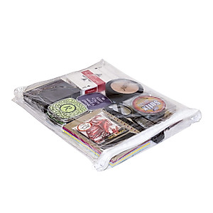 5-Pack Clear Vinyl Zippered Storage Bags 9 x 11 x 1 Inch